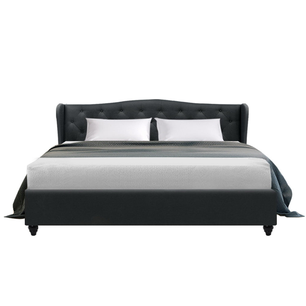 Artiss Pier Bed Frame Fabric - Charcoal King – HearthlyHome