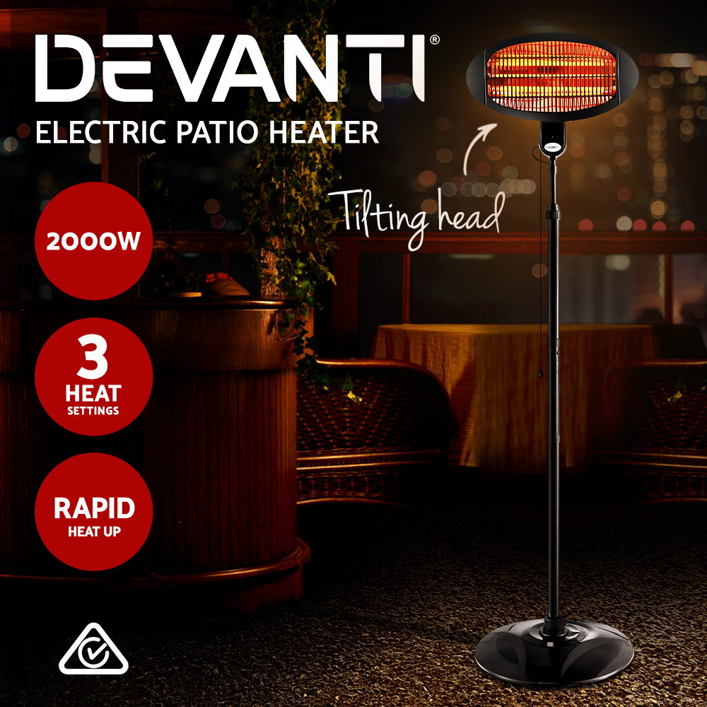 Devanti 2000w Electric Portable Patio Strip Heater – HearthlyHome