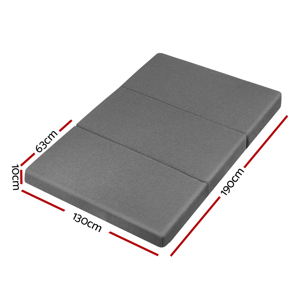 Giselle Bedding Double Size Folding Foam Mattress Portable Bed Mat Dar ...
