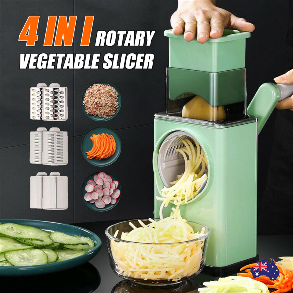 Kitchen Vegetable Food Manual Rotary Drum Grater Chopper Slicer Fruit ...