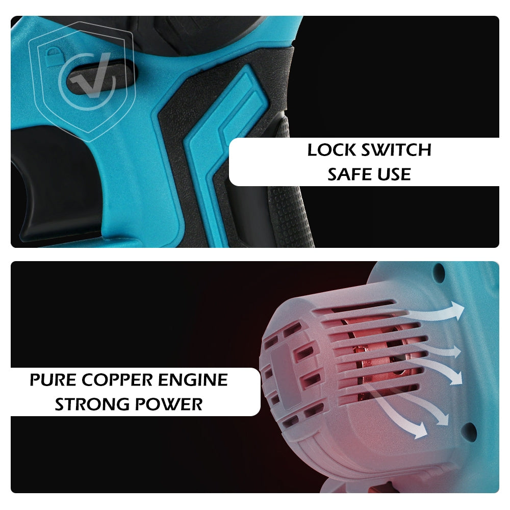 6" Mini Cordless Electric Chainsaw 2X Battery Powered Wood Cutter Rech ...