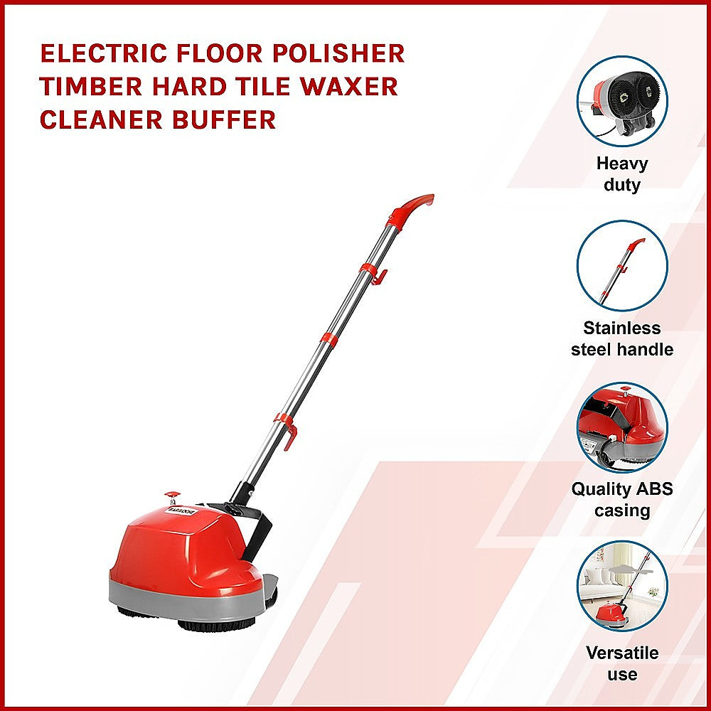 Electric Floor Polisher Timber Hard Tile Waxer Cleaner Buffer ...