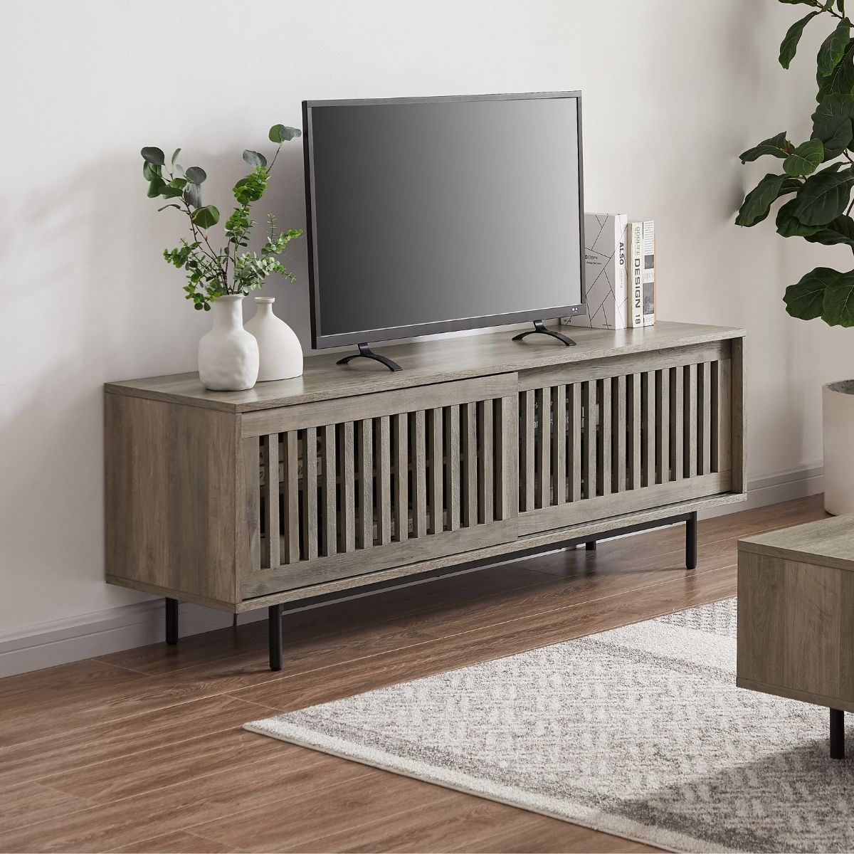 Nathan 160cm Mid-century Modern Dark TV Stand – HearthlyHome